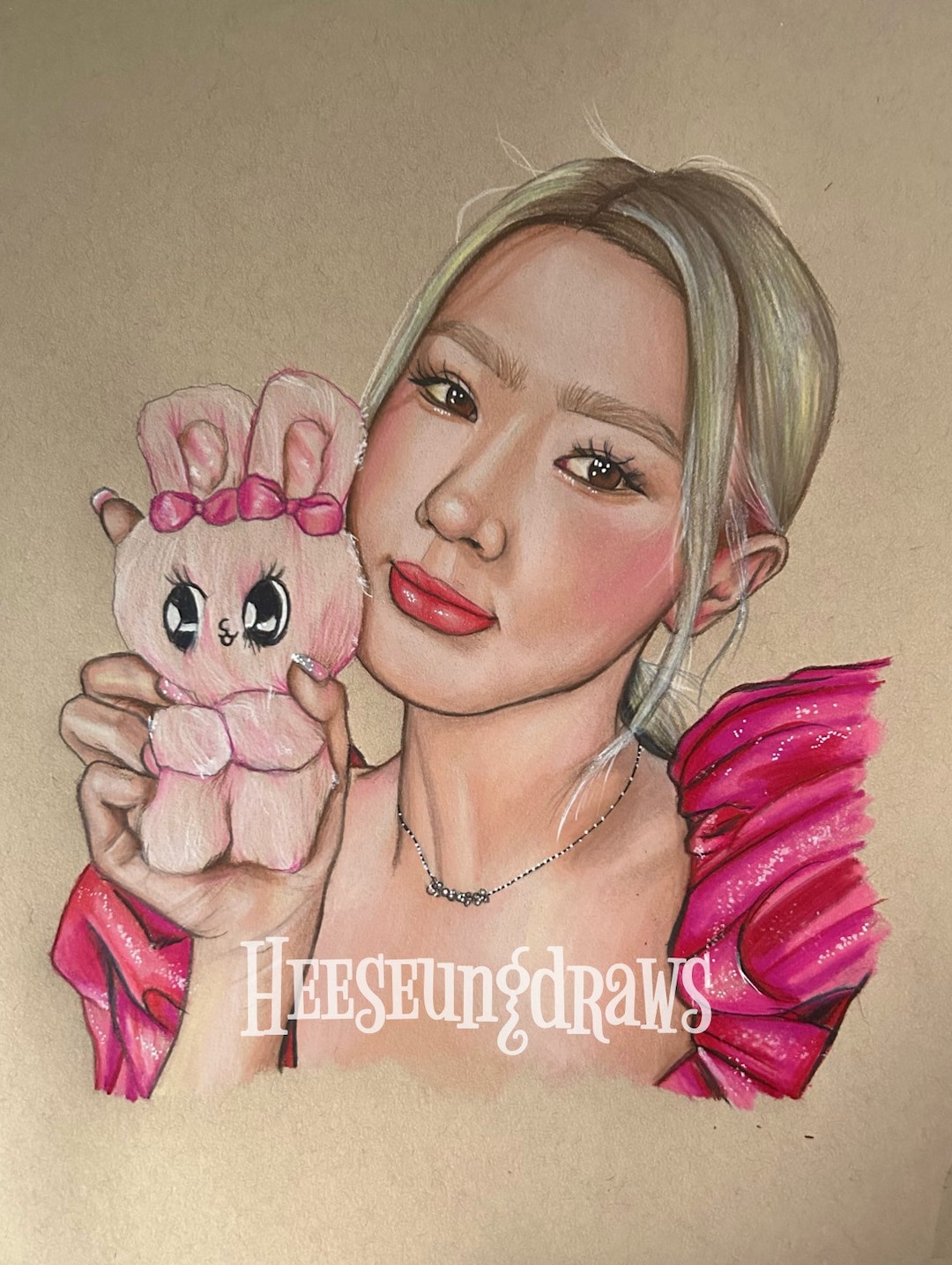 GIDLE Miyeon Coloured Drawing Print A5 - Etsy