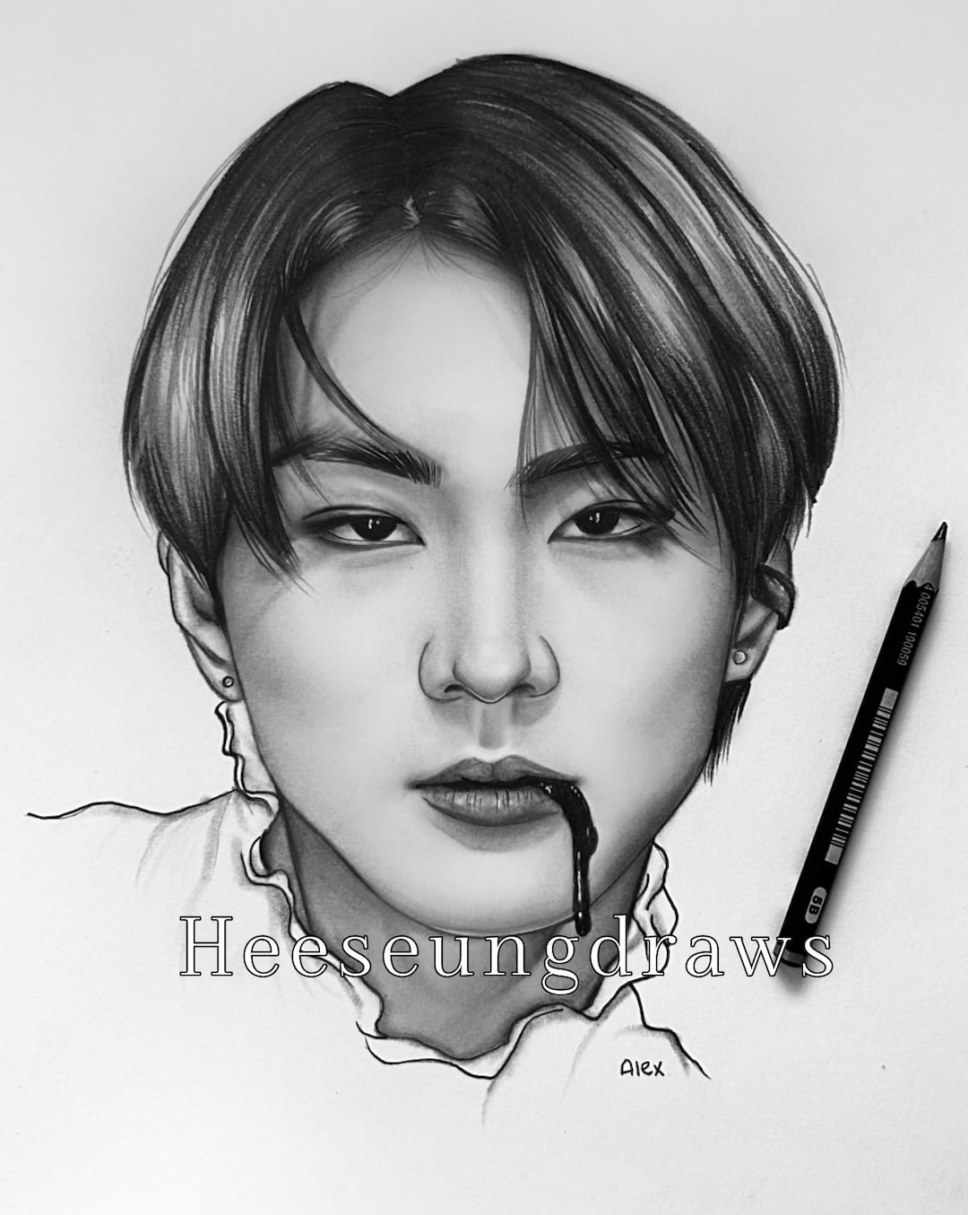 Jungwon Enhypen Drawing Print A5 - Etsy