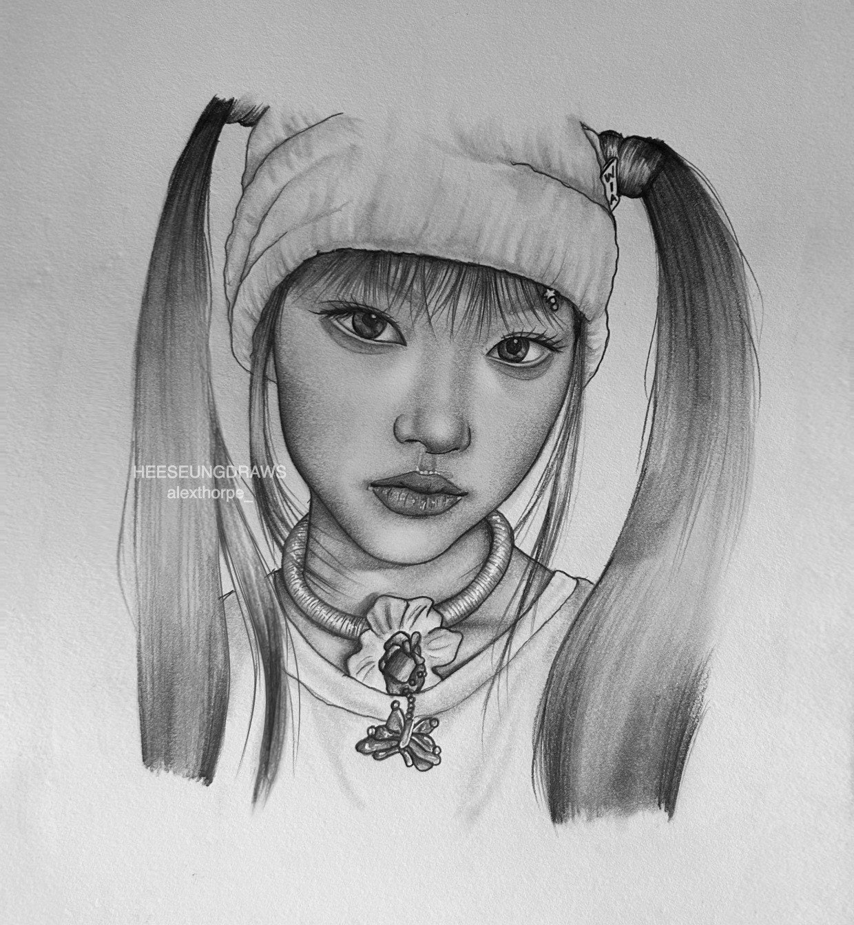 NEWJEANS Haerin Drawing Print A5 - Etsy