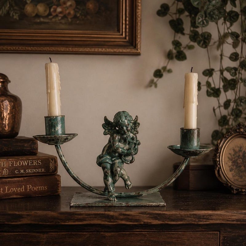 French Cherub Candelabra - Etsy