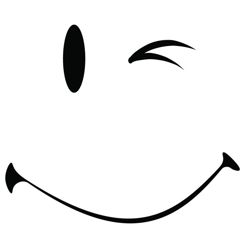 Winking Smiley Face PNG Collection! - Etsy