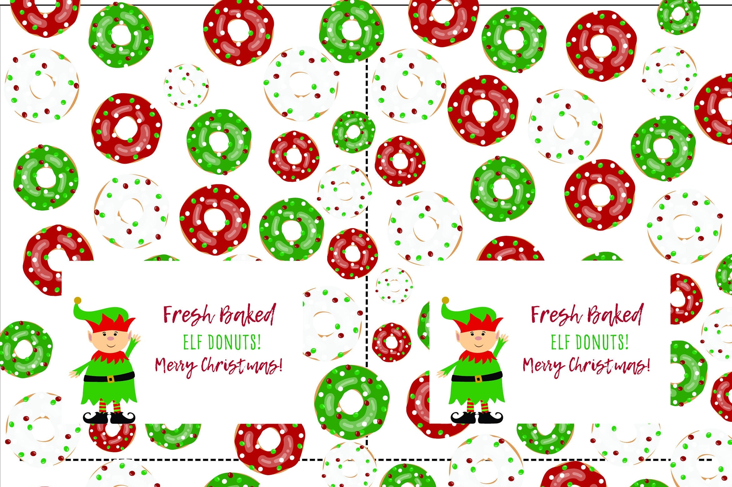 Fresh Baked Elf Donuts Printable PDF and JPEG - Etsy