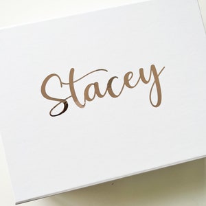 Personalised Bridesmaid Gift Box, Personalised Champagne Glass, Satin ...