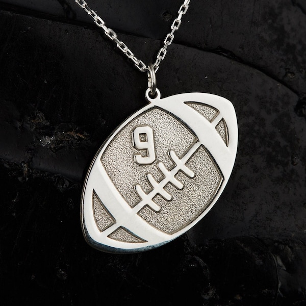 Football Necklace - Etsy
