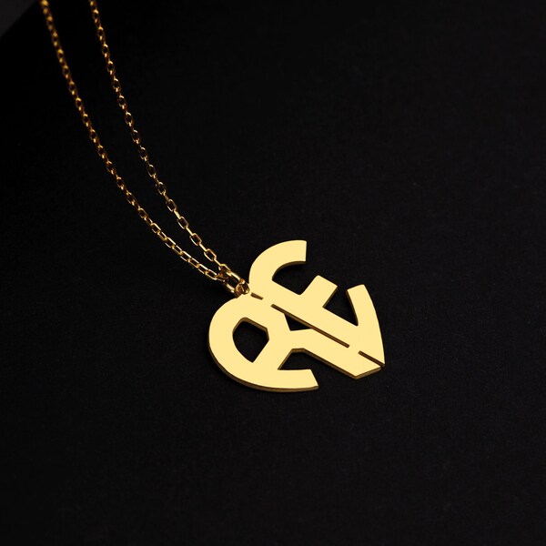 2 Initials Necklace - Etsy