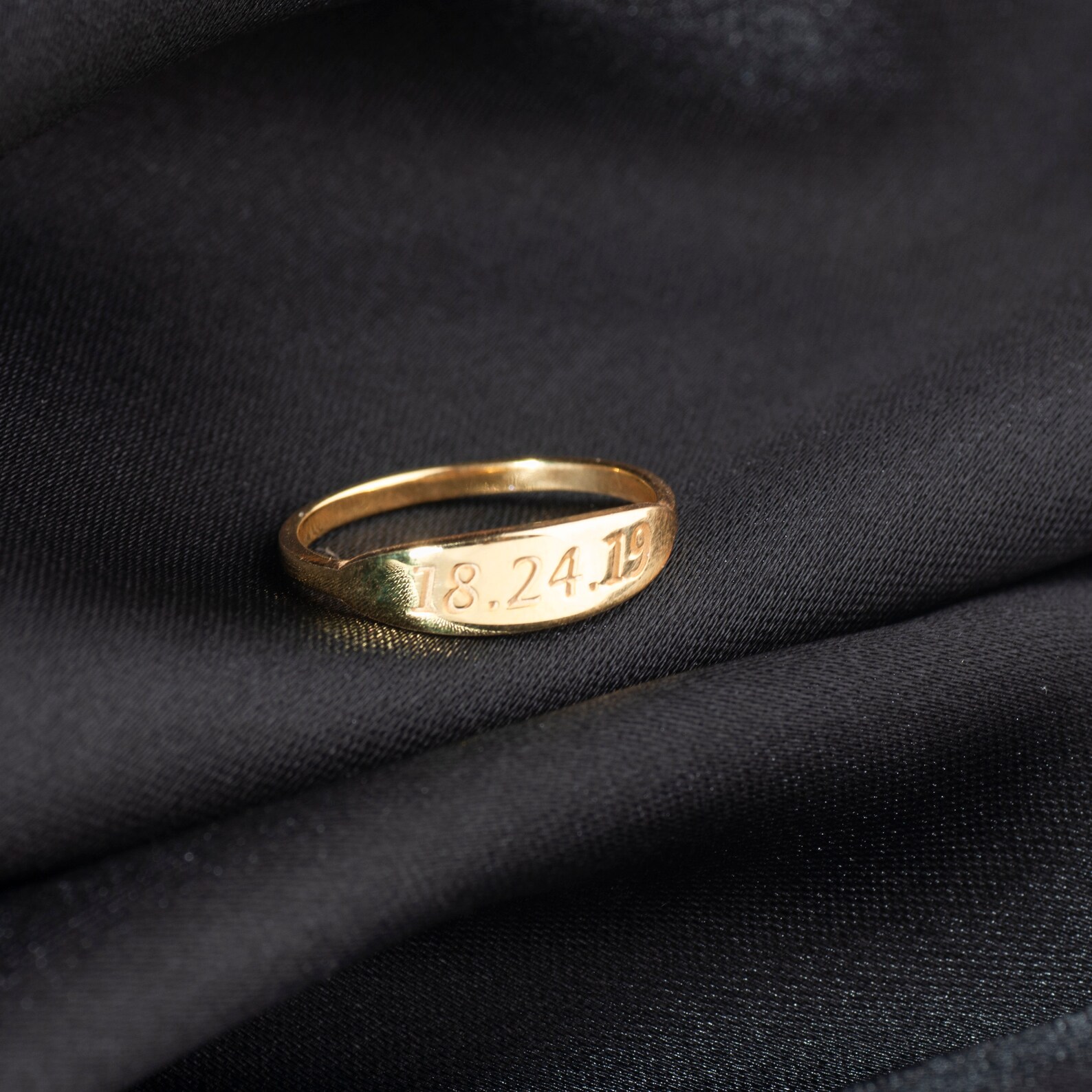 Sterling Silver Date Ring, Personalized Anniversary Jewelry - Etsy