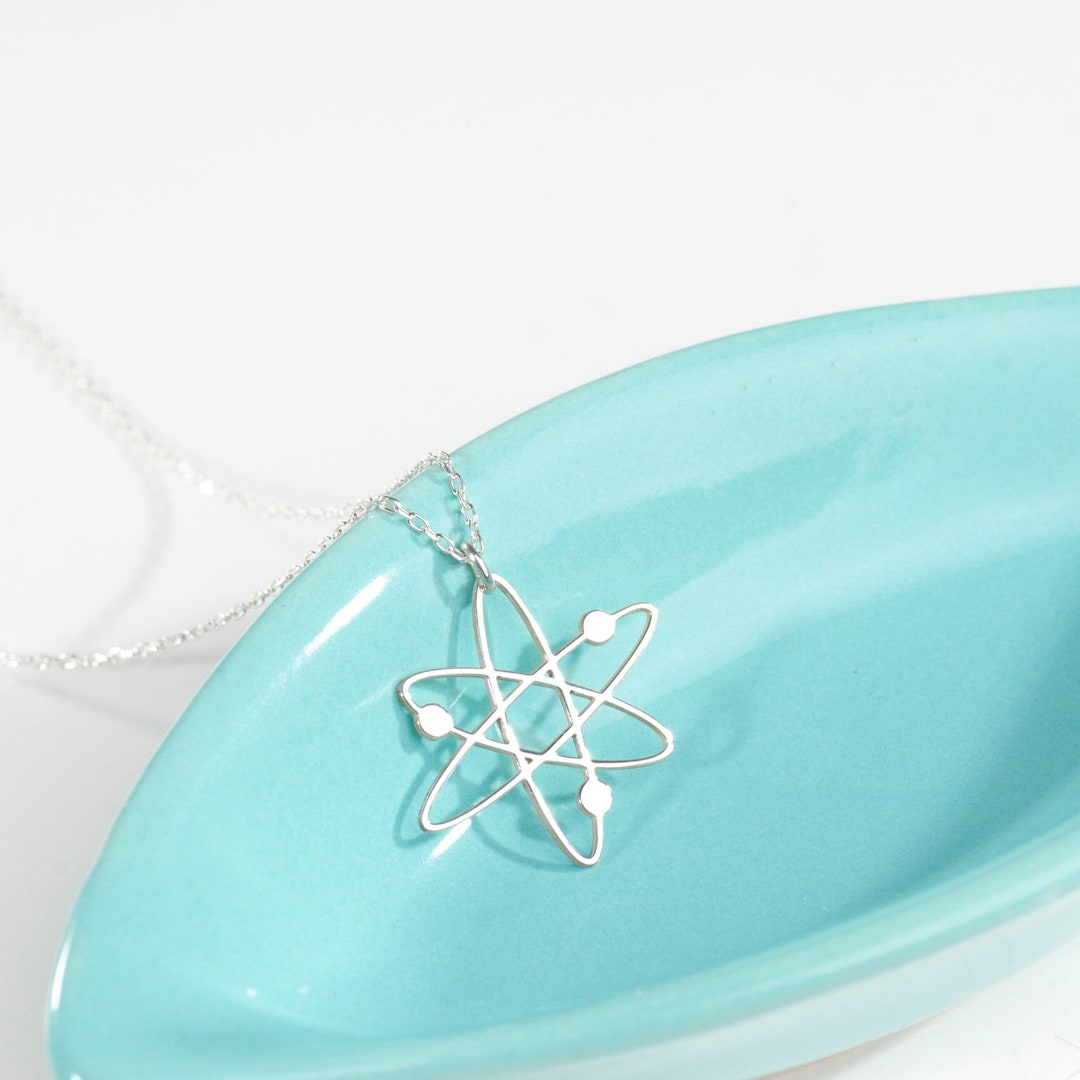 Atom Necklace, Atom Molecule Pendant, Chemistry Gift, Graduation Gift ...