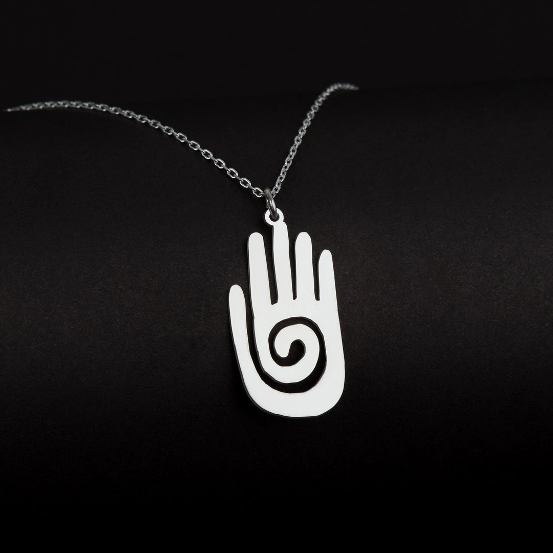 Healing Hand Necklace in Sterling Silver, Hopi Hand Jewelry, Healing ...
