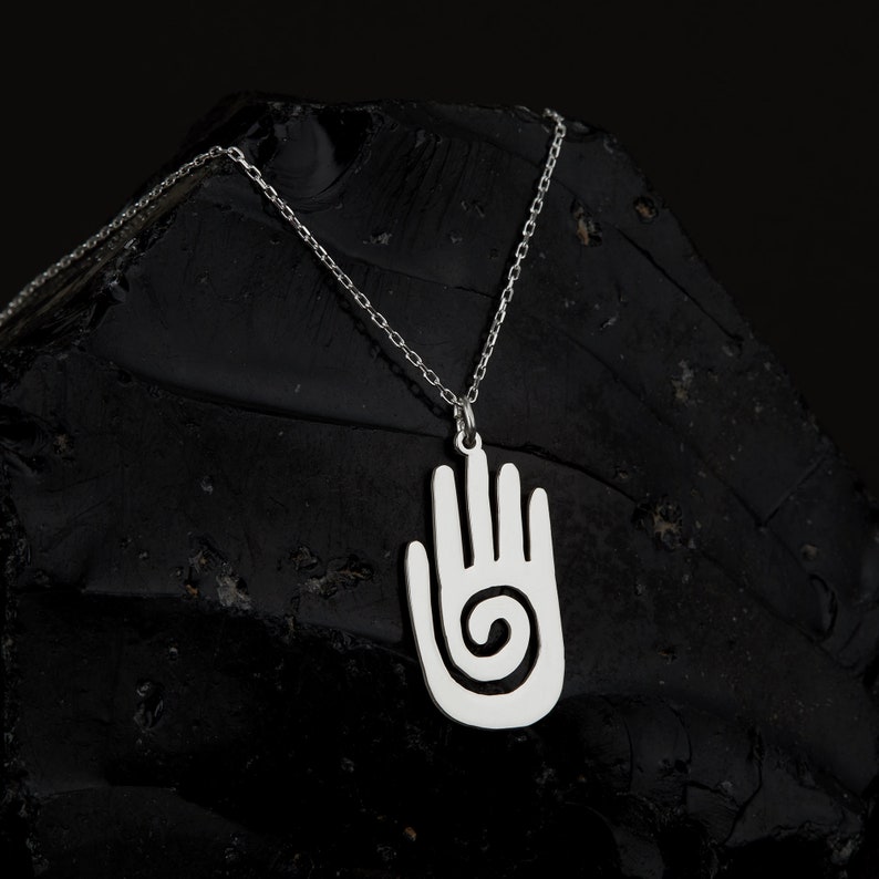 Healing Hand Necklace in Sterling Silver Hopi Hand Jewelry - Etsy
