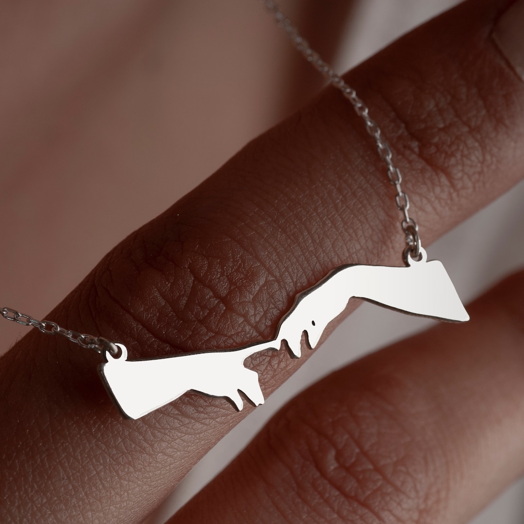 The Creation of Adam Necklace 925 Sterling Sillver Adam - Etsy