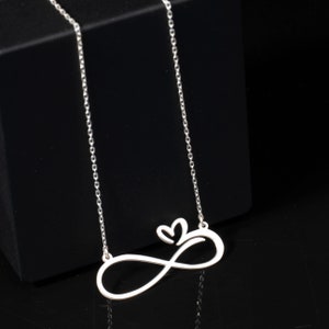Heart Infinity Necklace, Heart and Infinity, Infinity Necklace With ...