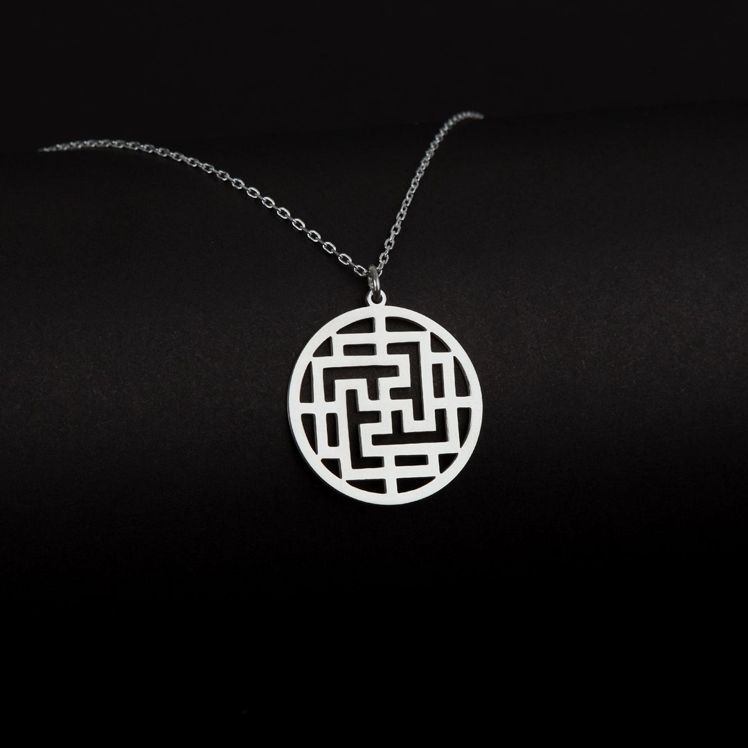Buddhist Swastika Jewelry, Buddhist Symbol Necklace in Sterling Silver ...