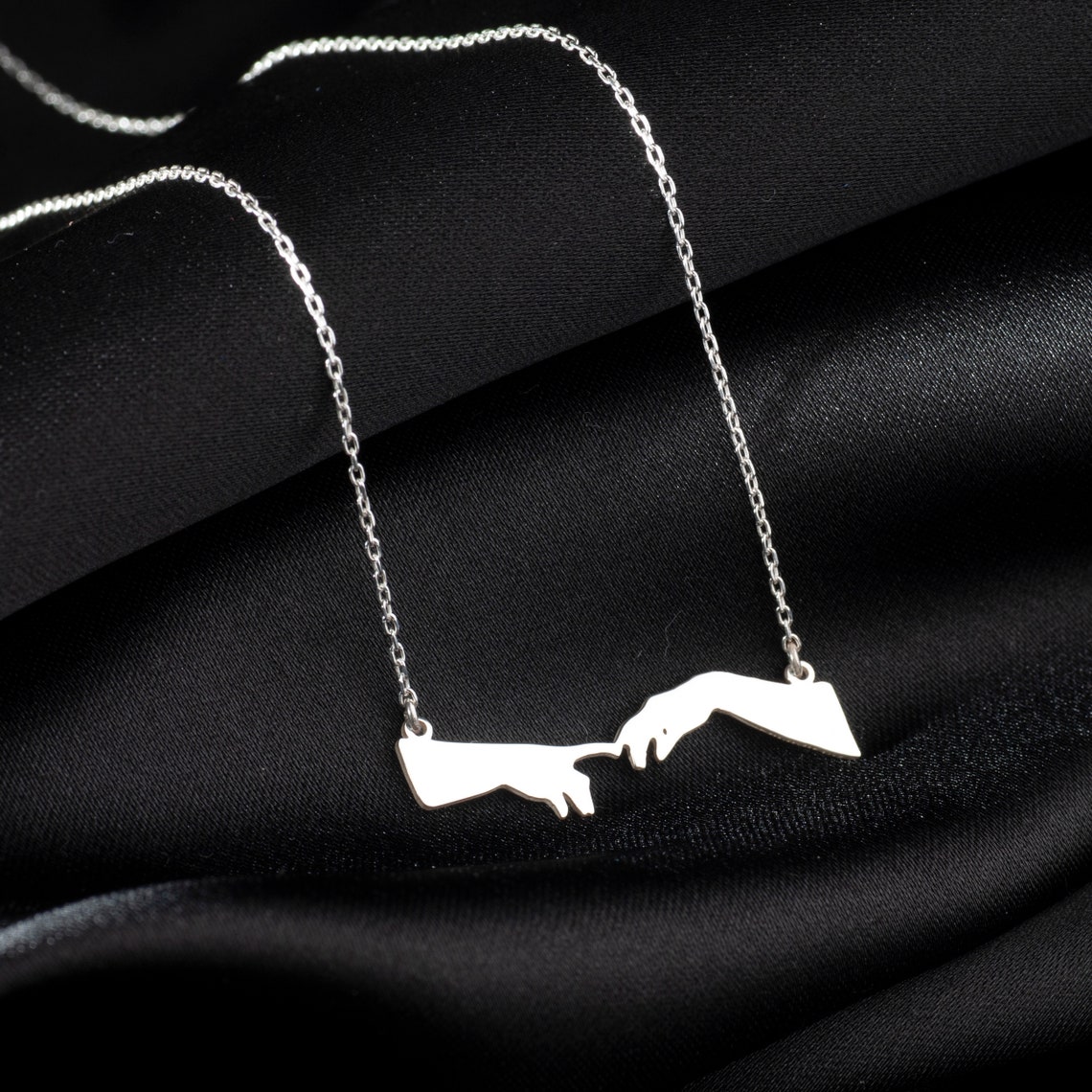 The Creation of Adam Necklace, 925 Sterling Sillver Adam Pendant, Art ...