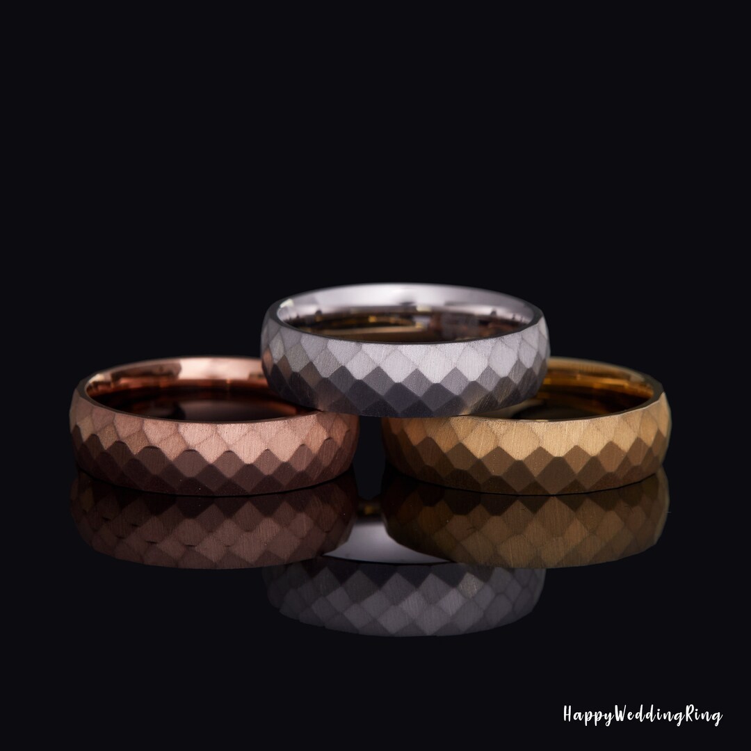 Women’s and Men's Wedding Ring, Pattern Wedding Band, Embossed Ring ...