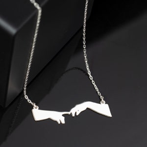 The Creation of Adam Necklace, 925 Sterling Sillver Adam Pendant, Art ...