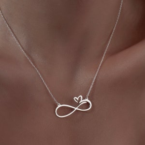 Heart Infinity Necklace, Heart and Infinity, Infinity Necklace With ...