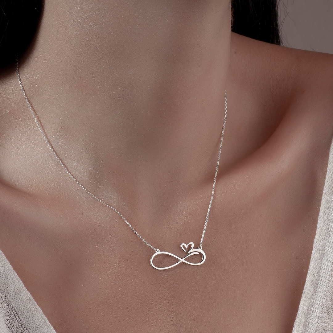 Heart Infinity Necklace, Heart and Infinity, Infinity Necklace With ...