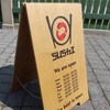 A-frame Sidewalk Sign, Wooden Business Sign , Large QR Code Sign for ...