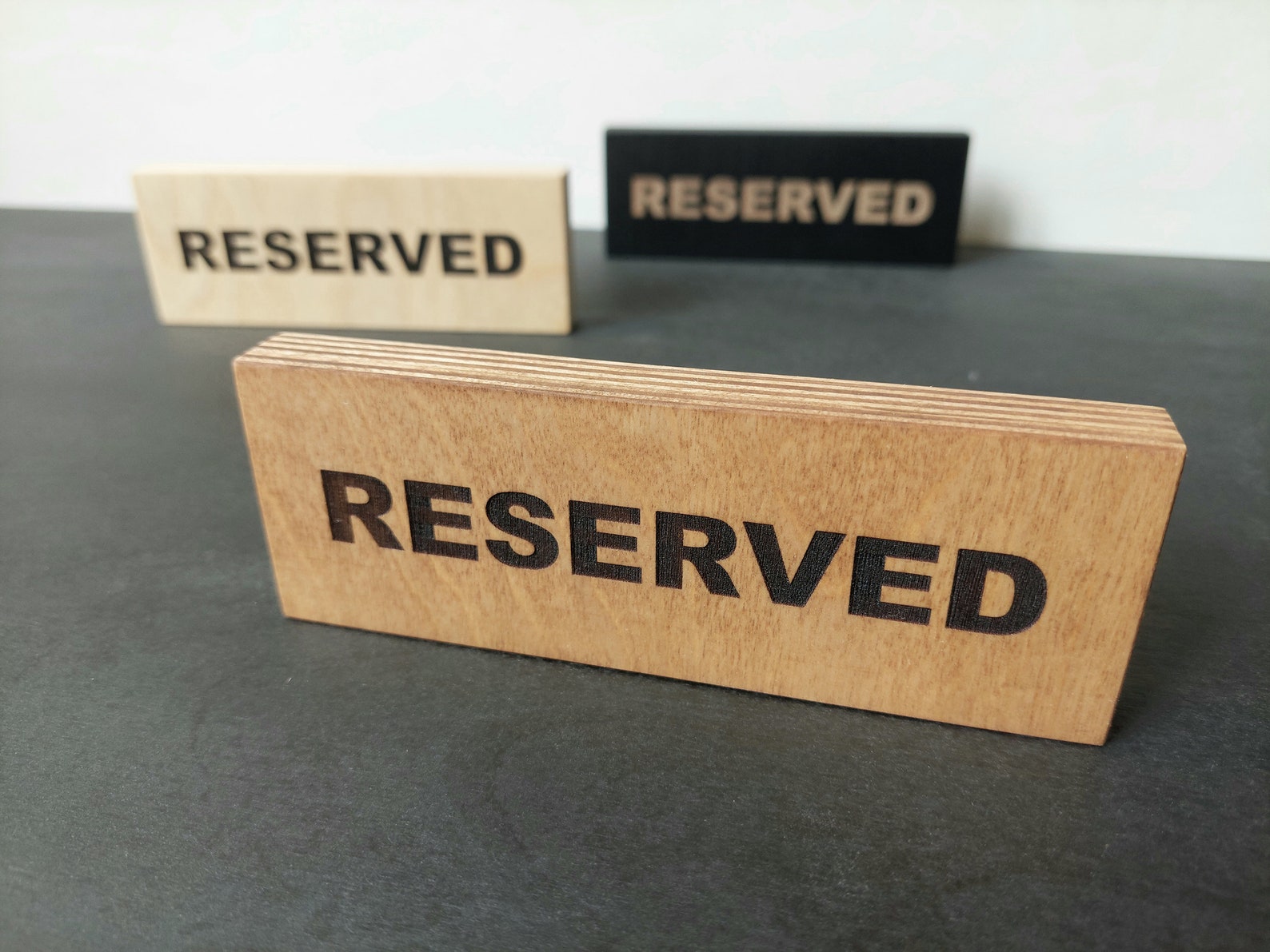 RESERVED Sign for Restaurants Cafes Wooden Tabletop Sign - Etsy