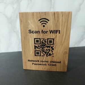 Scan for Wifi Sign | QR Code Sign | Wooden QR Code Sign | Wifi Access ...