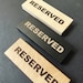 Reserved Sign for Restaurants Cafes, Wooden Tabletop Sign Customizable ...