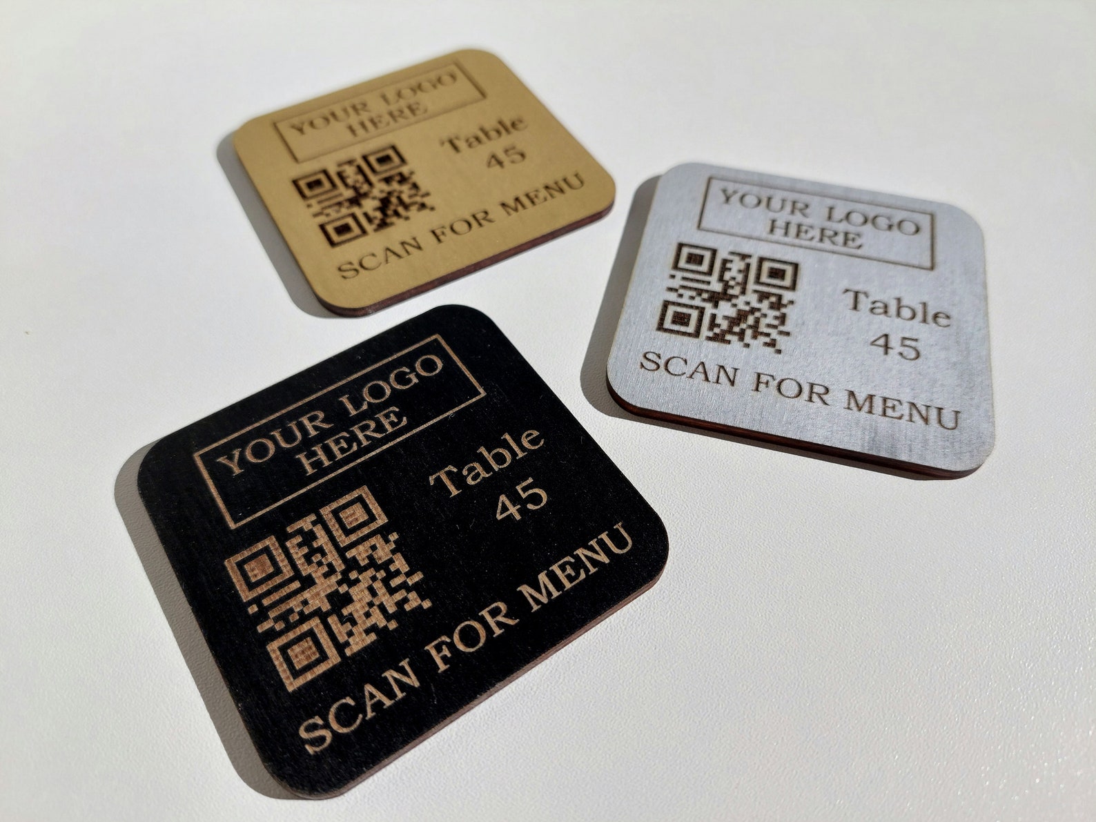 Custom Made QR Code Menu Sign Custom Engraved Wooden - Etsy