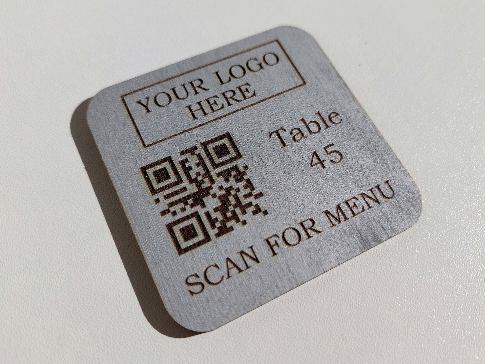 Custom Made QR Code Menu Sign Custom Engraved Wooden - Etsy