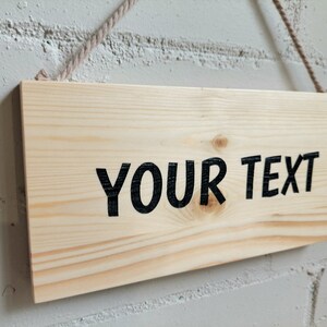 Personalized Laser-engraved Wooden Sign Custom Text & Logo Option ...