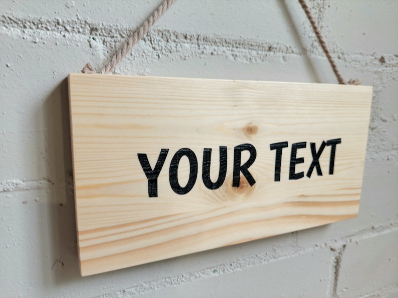 Personalized Laser-engraved Wooden Sign Custom Text & Logo - Etsy