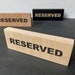 Reserved Sign for Restaurants Cafes, Wooden Tabletop Sign Customizable ...