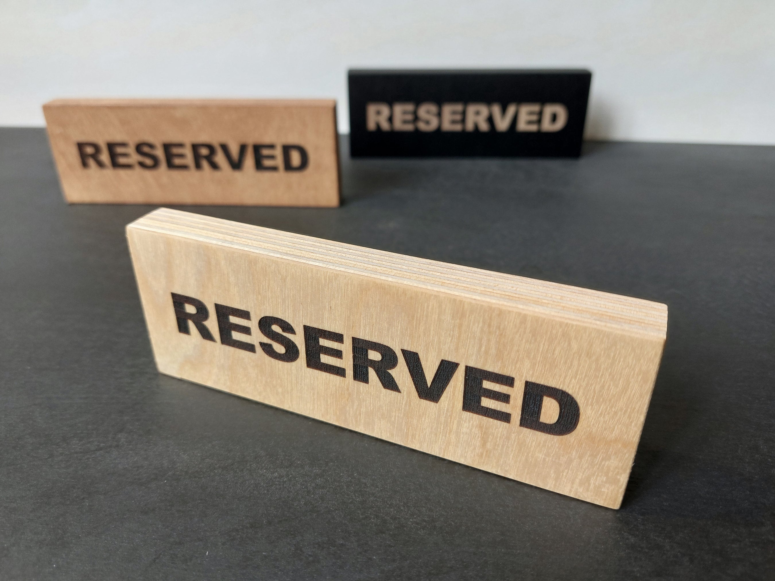 RESERVED Sign for Restaurants Cafes Wooden Tabletop Sign - Etsy