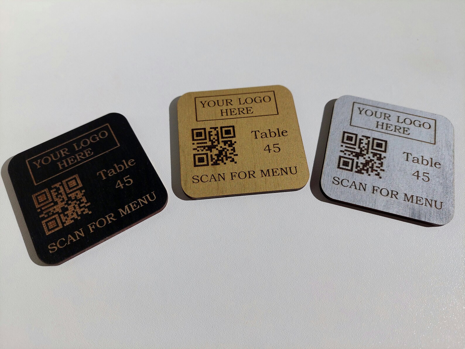 Custom Made QR Code Menu Sign Custom Engraved Wooden - Etsy