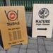 A-frame Sidewalk Sign, Wooden Business Sign , Large QR Code Sign for ...