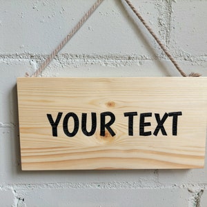Personalized Laser-engraved Wooden Sign Custom Text & Logo Option ...