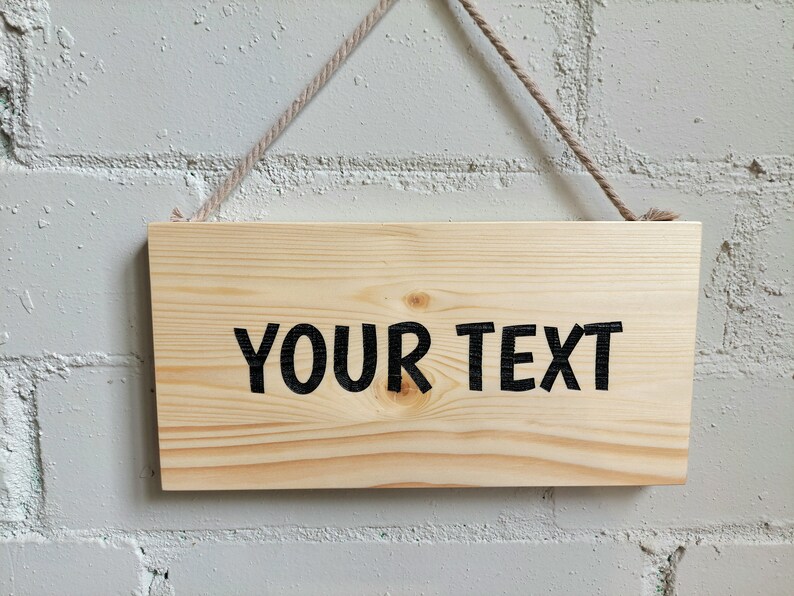 Personalized Laser-engraved Wooden Sign Custom Text & Logo - Etsy