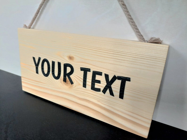 Personalized Laser-engraved Wooden Sign Custom Text & Logo - Etsy