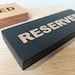 Reserved Sign for Restaurants Cafes, Wooden Tabletop Sign Customizable ...