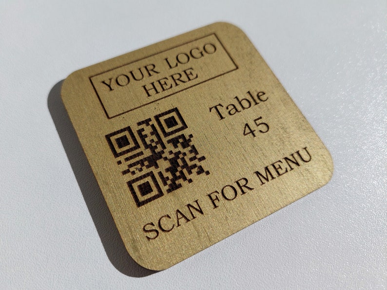 Custom Made QR Code Menu Sign Custom Engraved Wooden - Etsy