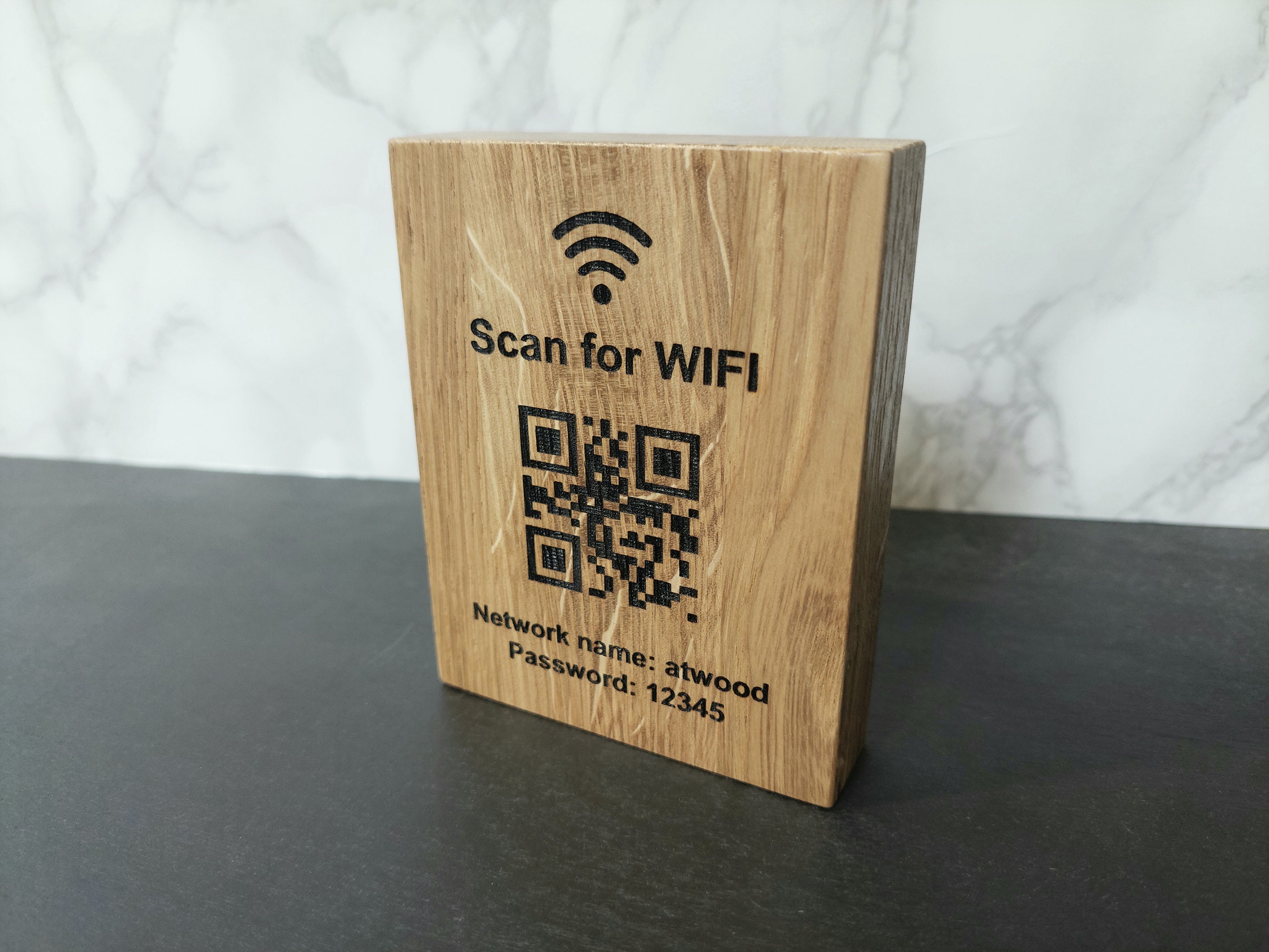 Scan for Wifi Sign QR Code Sign Wooden QR Code Sign Wifi - Etsy