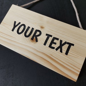 Personalized Laser-engraved Wooden Sign Custom Text & Logo Option ...