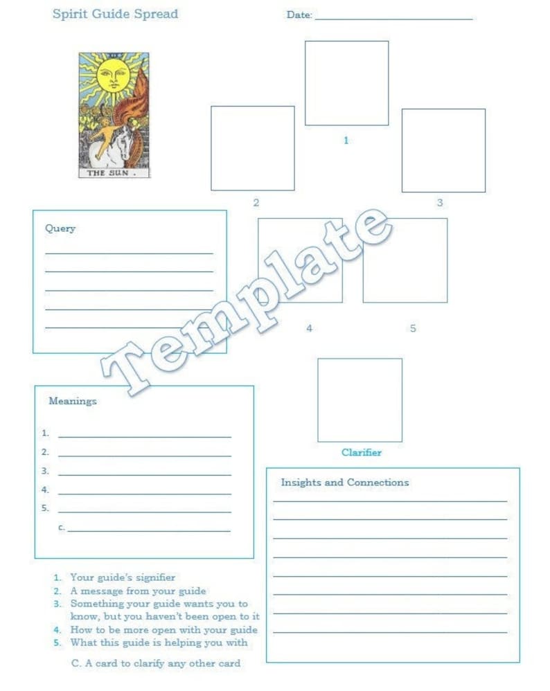 Spirit Guide Tarot Spread - Etsy