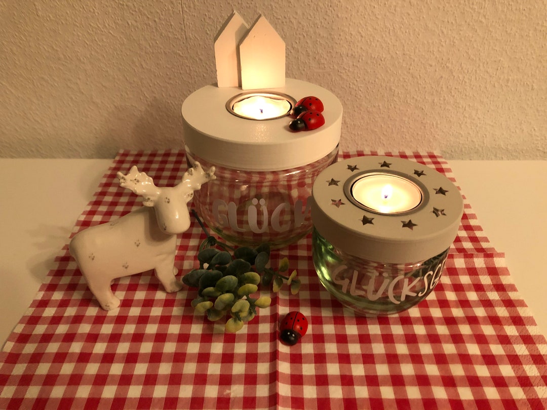 Maxi Tealight Lid for the Maxi Glass the Big Brother of the Glück Jam ...