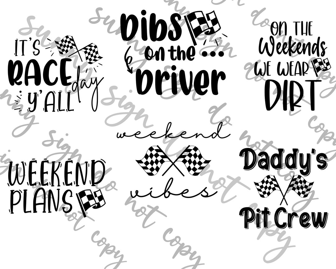 Racing Bundle SVG PNG Instant Download Racetrack - Etsy