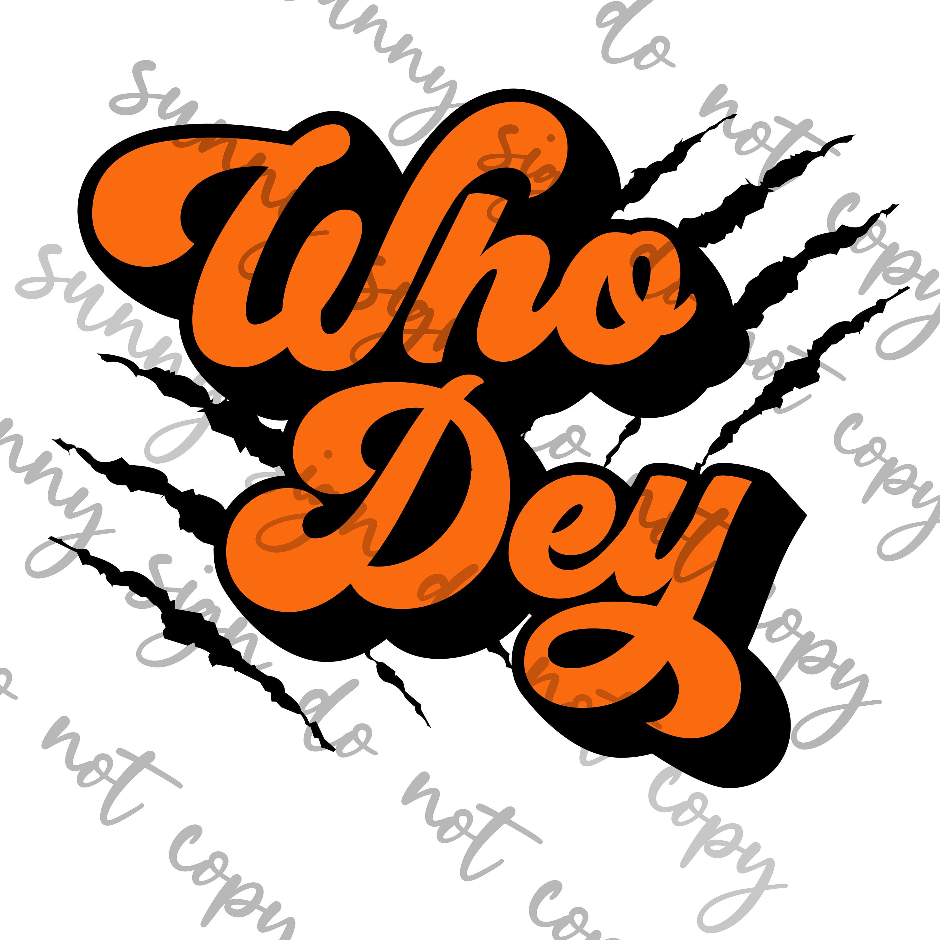 Who Dey Football PNG SVG Instant Download - Etsy