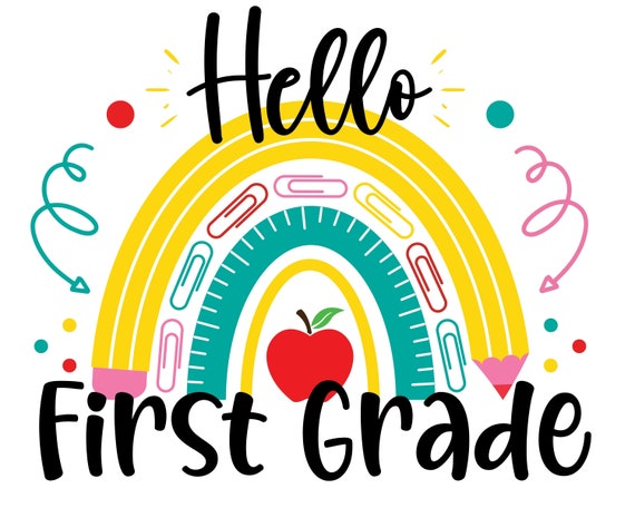 Hello 1st Grade PNG Instant Download Back to School - Etsy