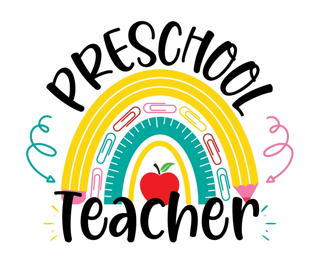 Preschool Teacher PNG Instant Download Back to School - Etsy