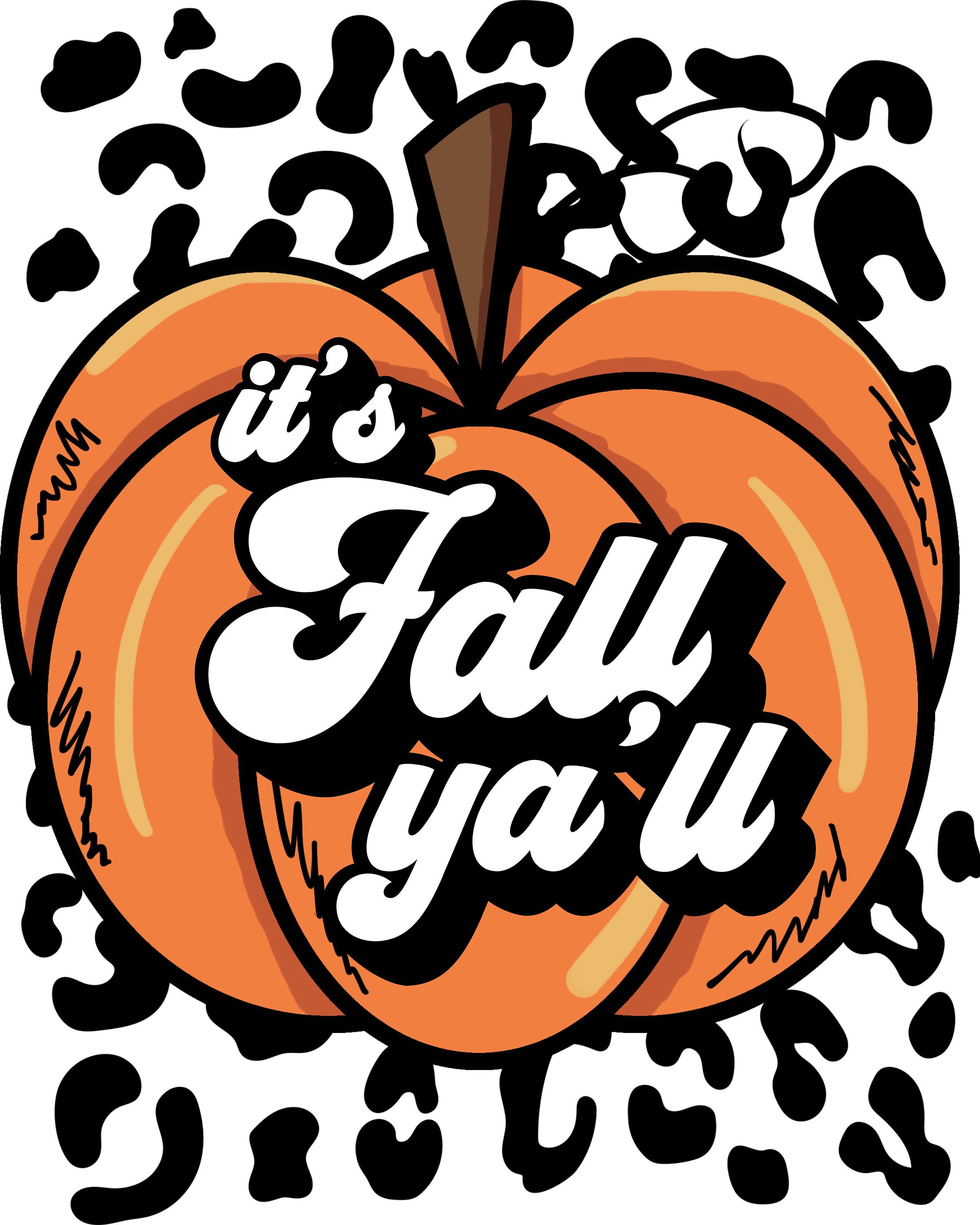 It's Fall Ya'll PNG Instant Download Pumpkin Leopard - Etsy