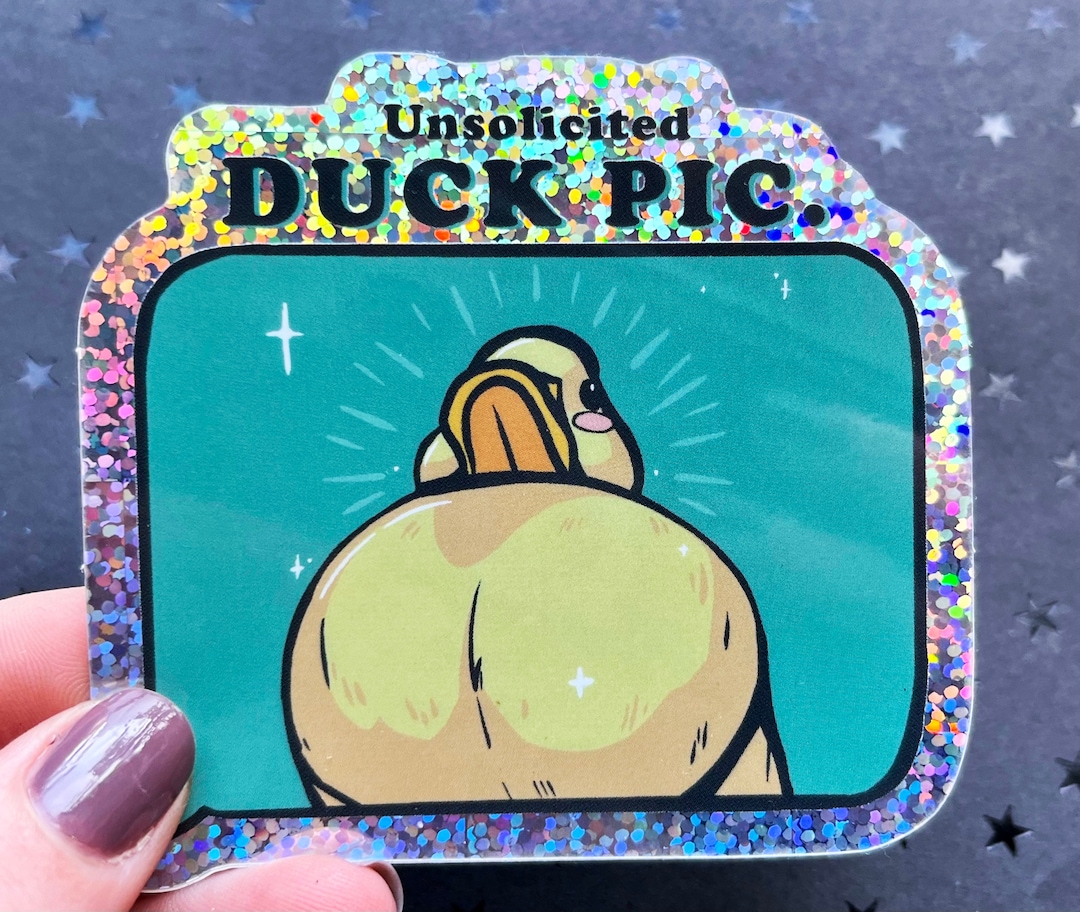 Glitter Unsolicited Duck Pic Vinyl Stickers - Etsy