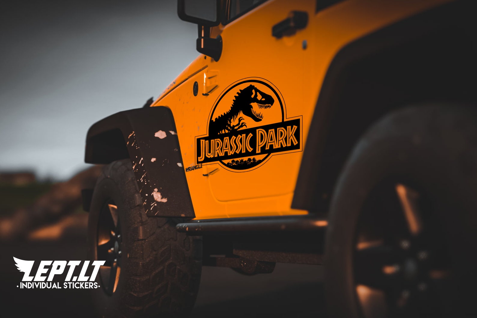 Jurassic Park Sticker For Jeep Jurrasic Jeep Rubicon Wrangler Hood Doors Windows Stickers Dino