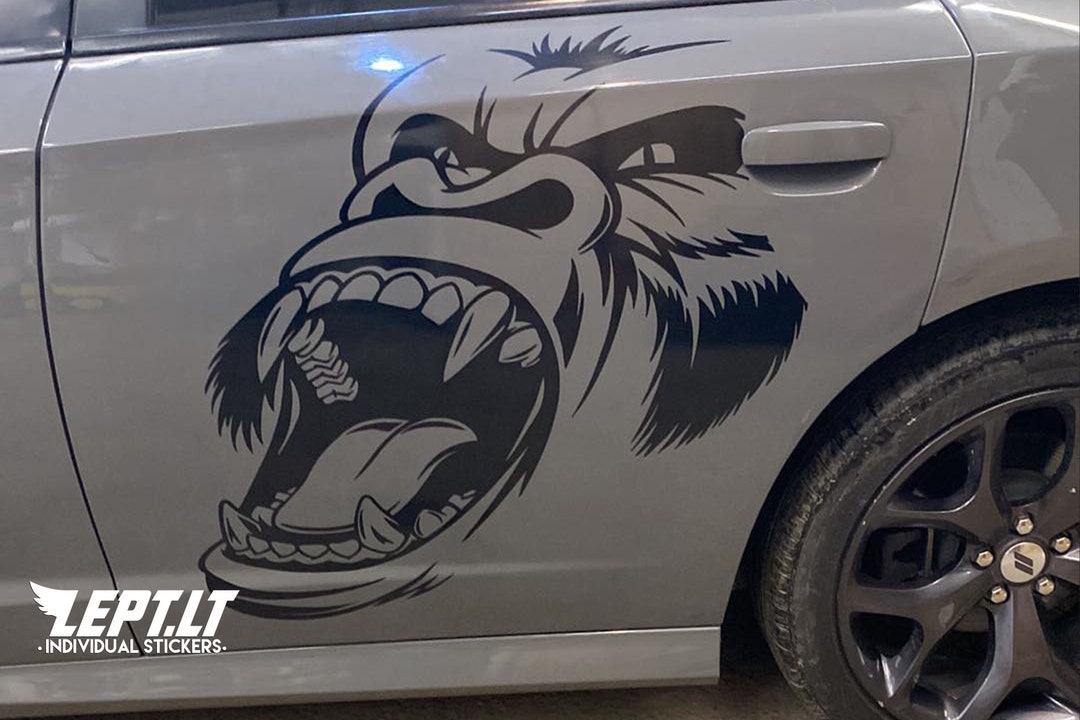 X2 Angry Gorilla | Kong | Sticker |decal- Includes Both Sides | King ...